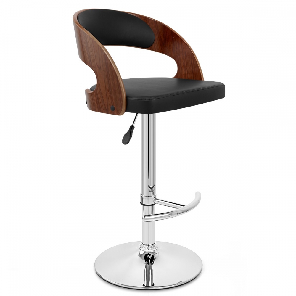 Chaise de Bar Bois Chrome - Eve Noyer - Monde Du Tabouret
